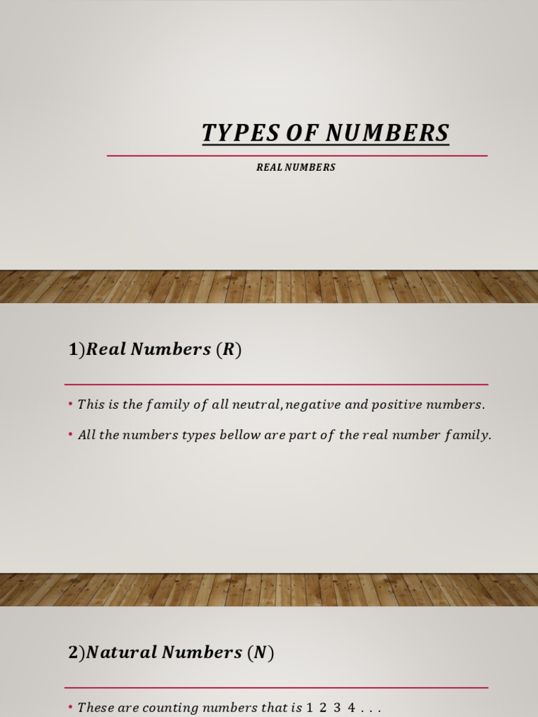 Types of Numbers | PDF