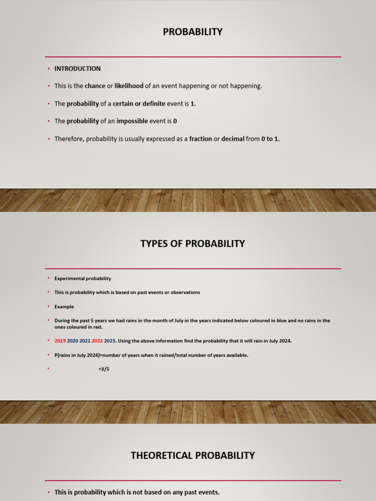 Probability Presentation | PDF | Probability | Expected Value