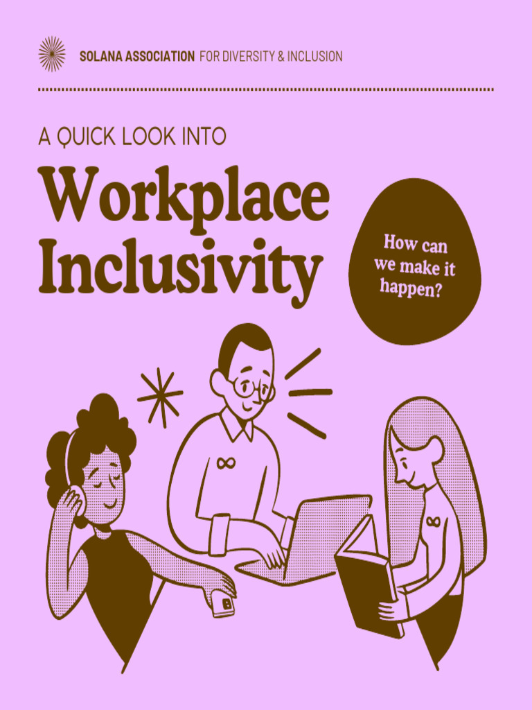 Diversity & Inclusion Accessible Instagram Post in Bright Purple Brown ...