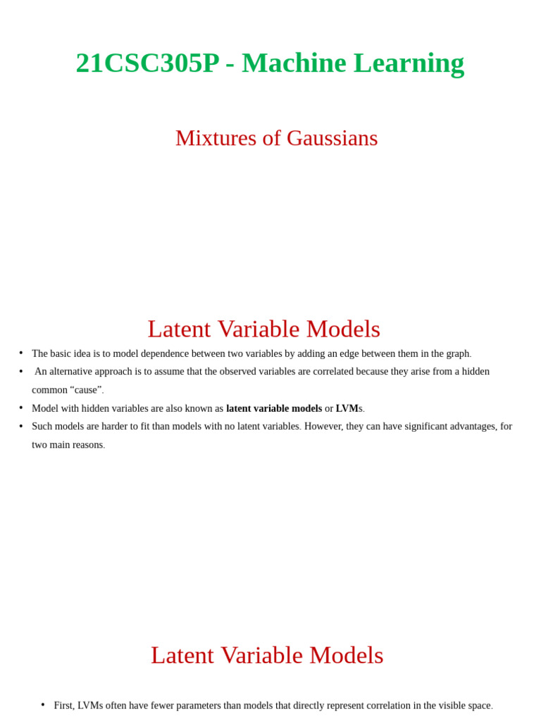 Mixtures of Gaussian - PPT | PDF | Normal Distribution | Probability Theory