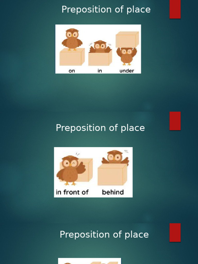 Preposition of Place | PDF