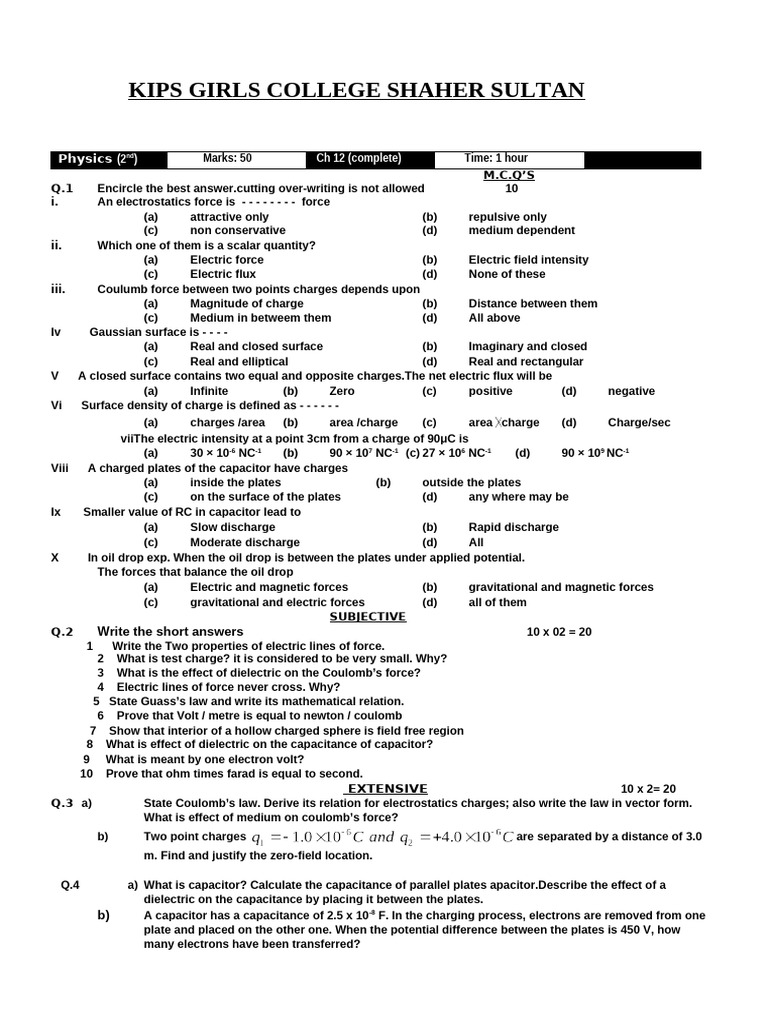 ch 12 (complete) | PDF | Capacitance | Capacitor