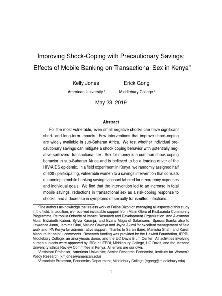 Jones (2019) Improving Shock Coping with Precautionary Savings The ...