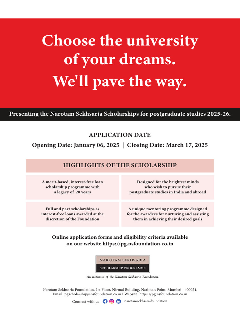 NSF Post Graduate Scholarship Poster | PDF