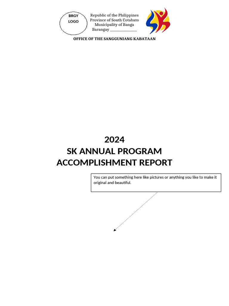 2024 SK Annual Program Accomplismhent Report Template | PDF