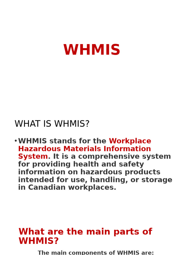 WHMIS | PDF | Toxicity | Occupational Safety And Health