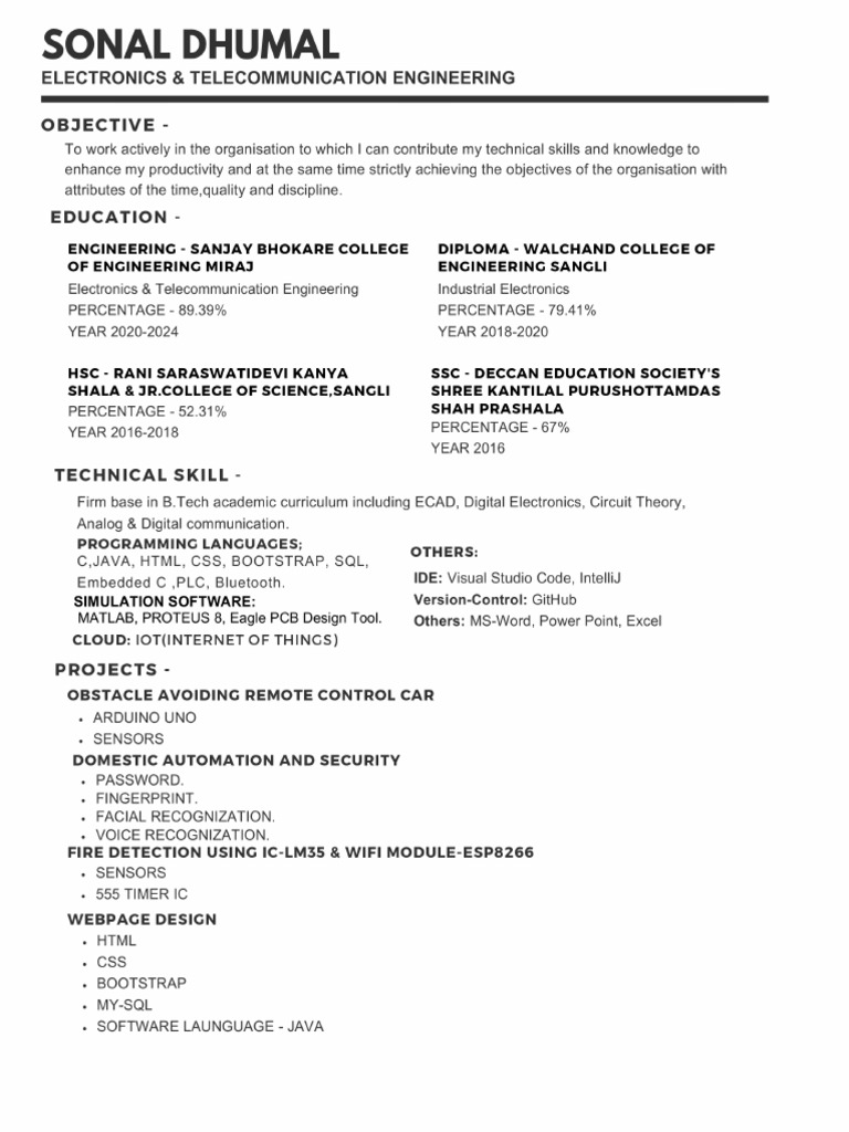 Resume For 2024 | PDF