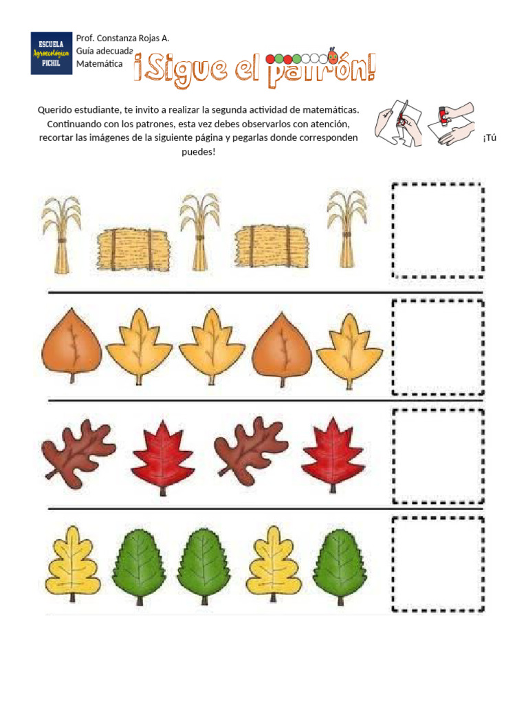 Actividad de Patrones en Matemáticas | PDF