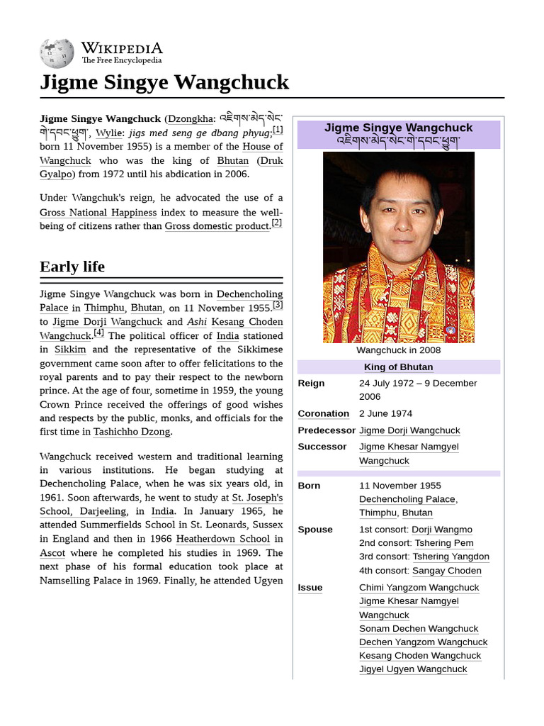 Jigme_Singye_Wangchuck | PDF | Bhutan