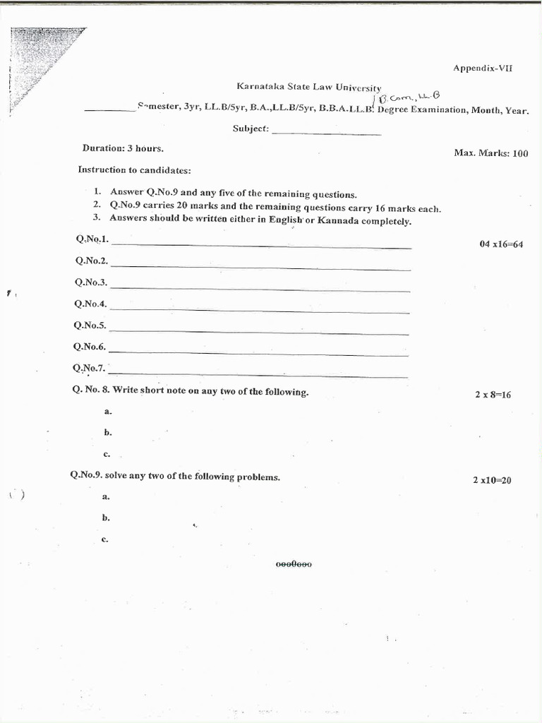 Question Paper Pattern | PDF