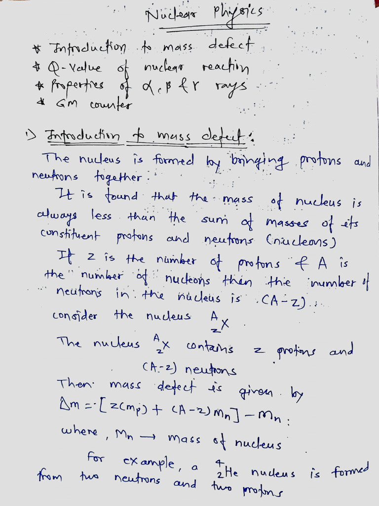 Unit 4 Nuclear Physics | PDF | Neutron | Proton