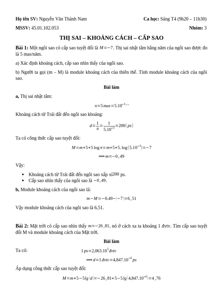 BTVN - LẦN 5 | PDF