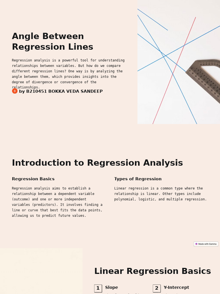 Angle Between Regression Lines | PDF | Linear Regression | Dependent ...