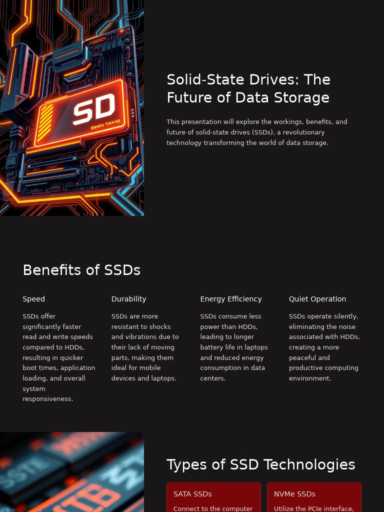 Solid State Drives The Future of Data Storage | PDF | Solid State Drive | Flash Memory