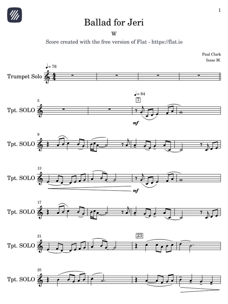 Ballad For Jeri (TS) | PDF