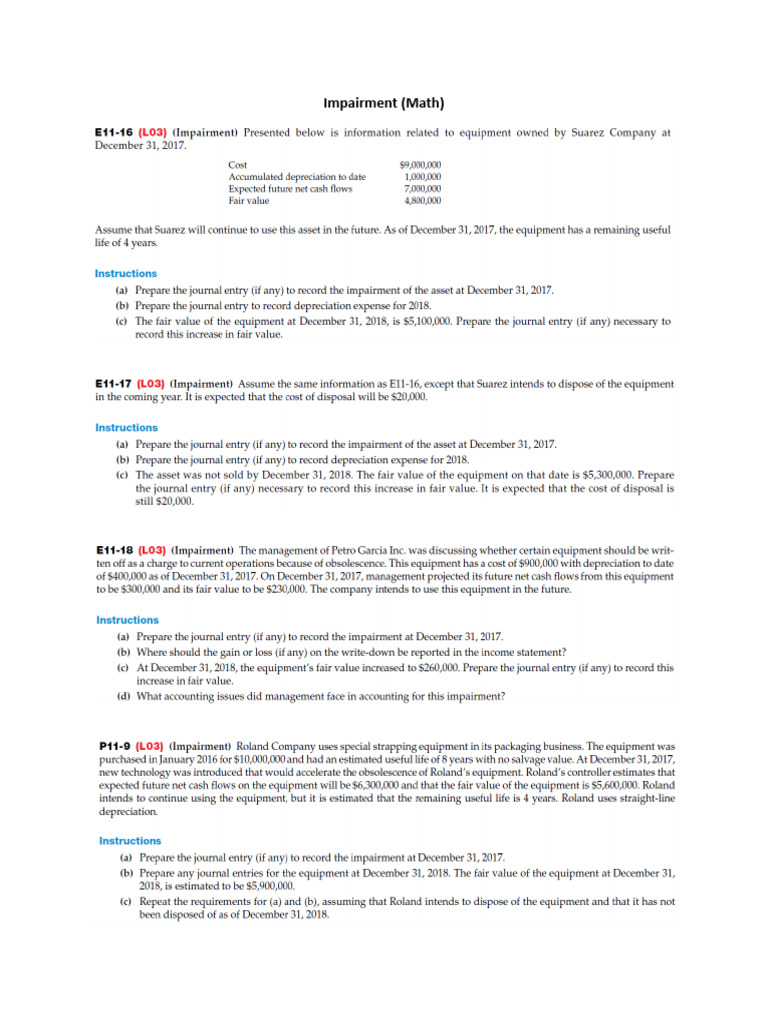 Math Ques. Impairment | PDF