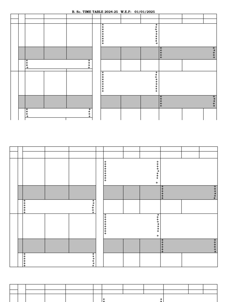 B. Sc Timetable DBSC 08-01-25 | PDF