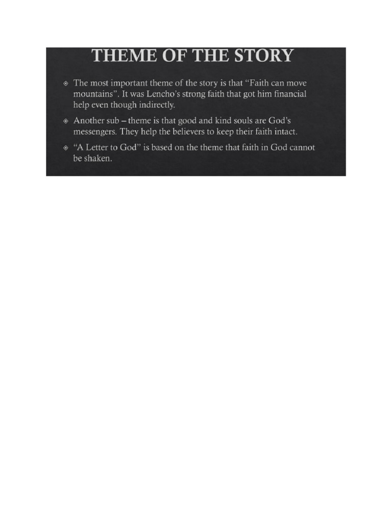 Letter To God Theme | PDF
