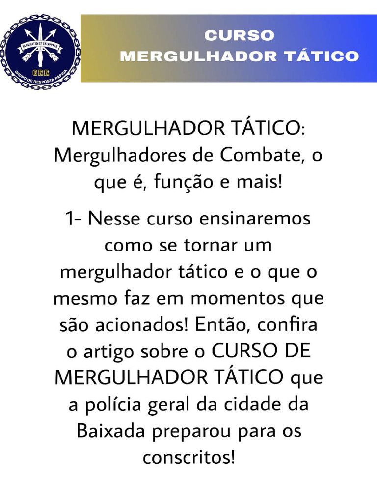 Mergulhador - Tatico (FIVEM) | PDF