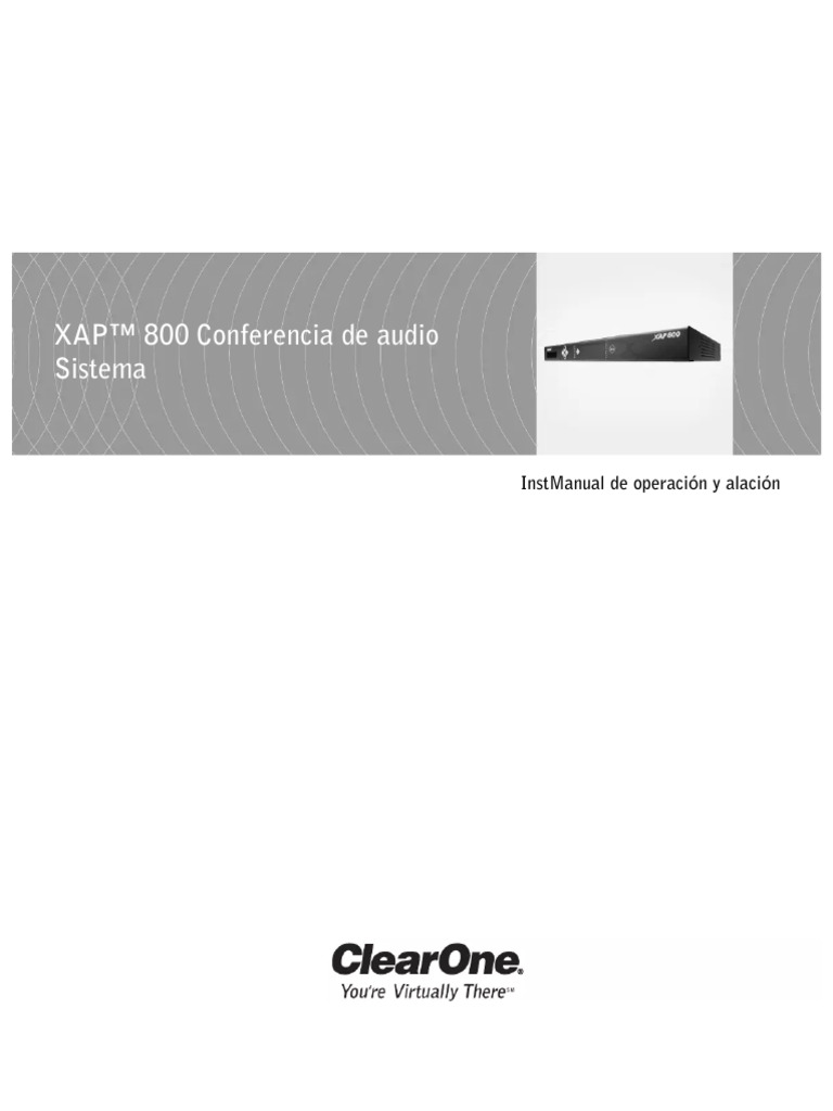 ClearOne XAP 800 Manual Del Usuario (149 Páginas) | PDF