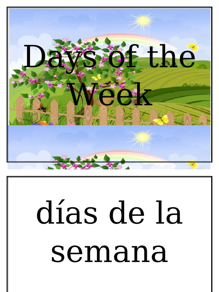 days of the week | PDF
