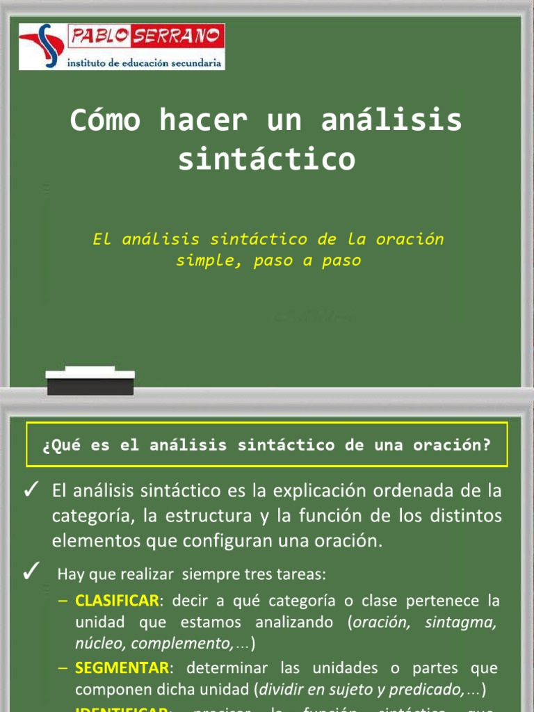Guía de Análisis Sintáctico Paso a Paso | PDF