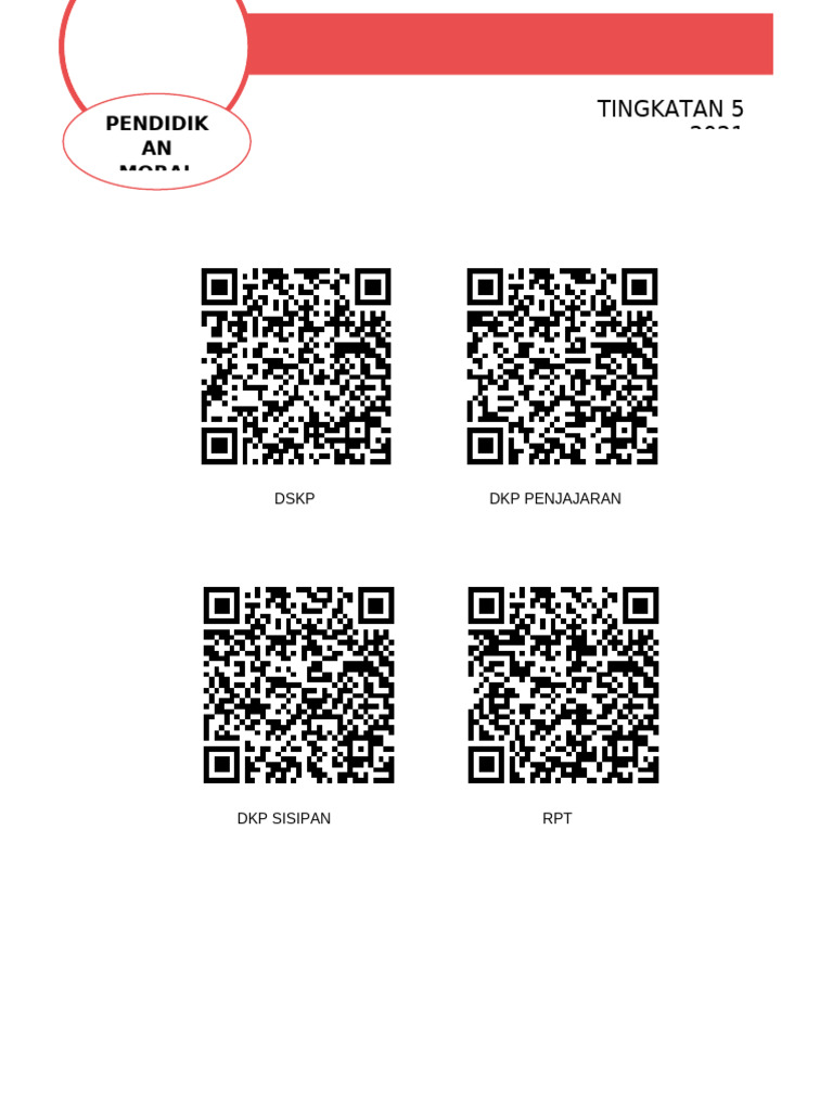 QR Code DSKP Dan RPT Ting 5 2021 | PDF