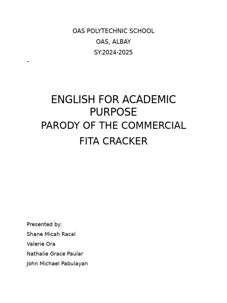 OAS POLYTECHNIC SCHOOL | PDF | Parody | Human Communication