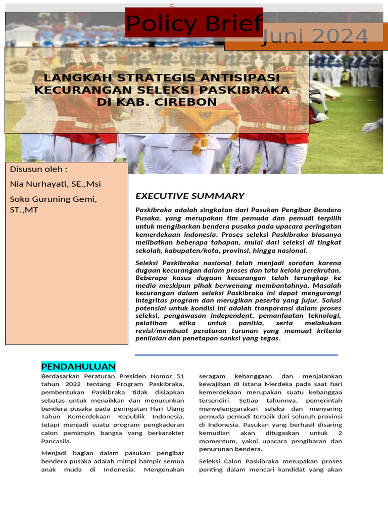 CONTOH TUGAS POLICY BRIEF | PDF