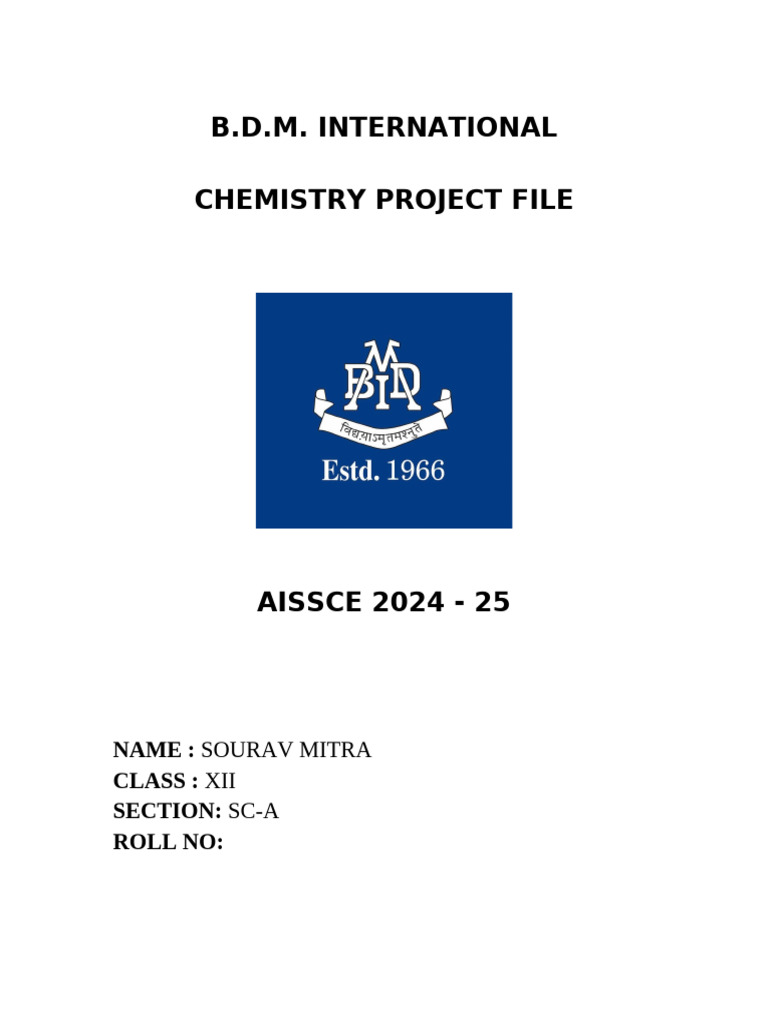 Xii Phy - Edu. Project File Cover Page | PDF