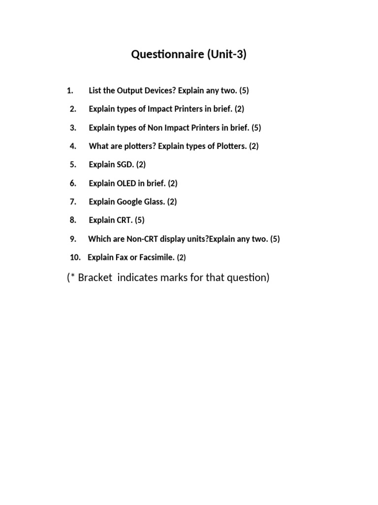 Question (Unit-3) | PDF