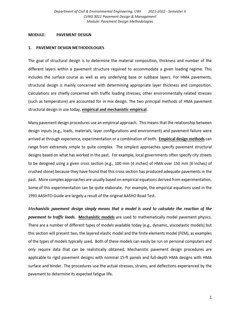 Introduction To Pavement Design | PDF | Finite Element Method | Stress ...