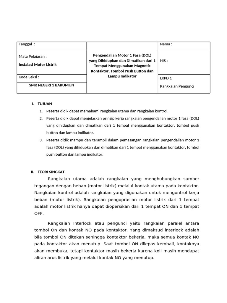 LKPD SMK 1 BRN | PDF