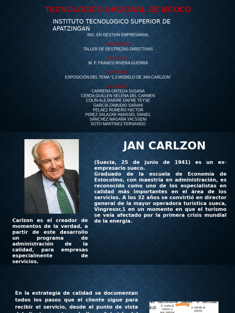 Modelo De Jan Carlzon En Calidad Empresarial Pdf Business Marca
