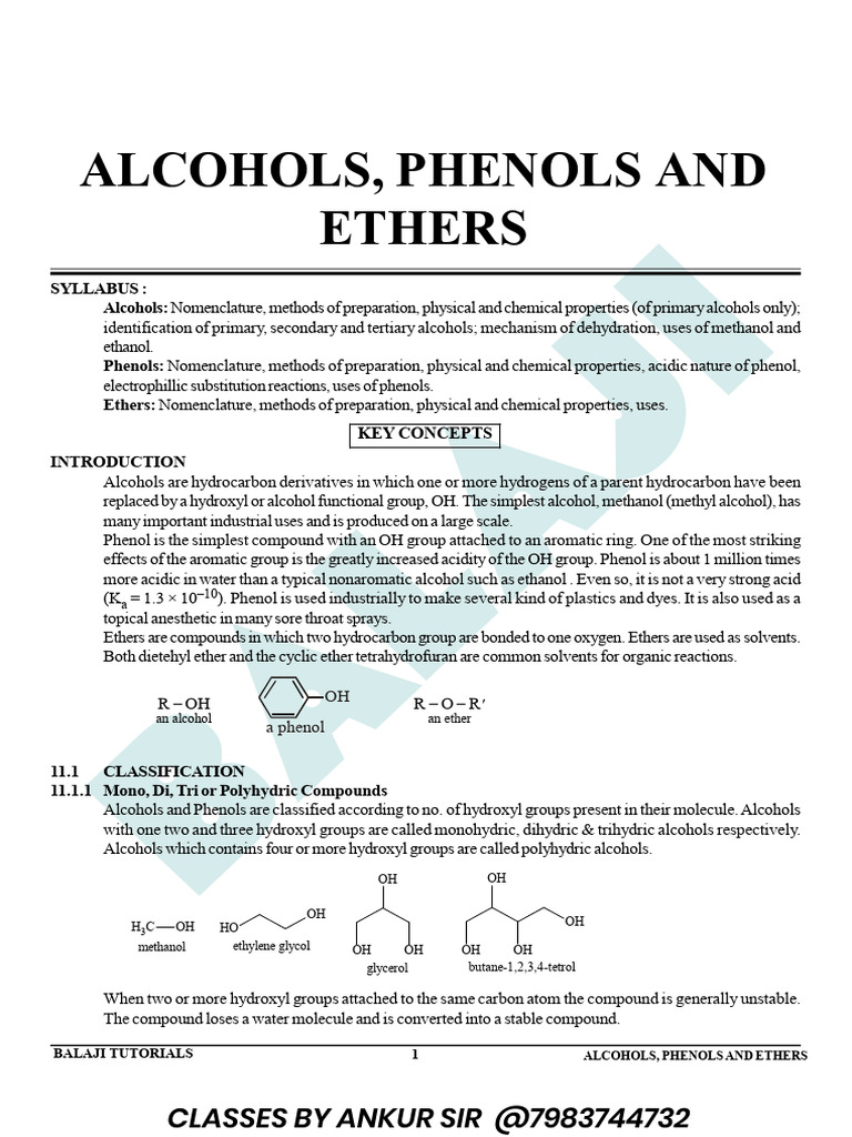 Organic Chemistry Basics | PDF | Ether | Physical Chemistry
