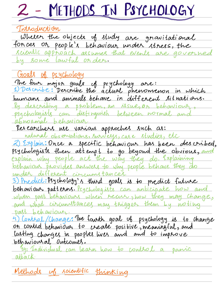 Methods in Psychology-Chapter 2 | PDF