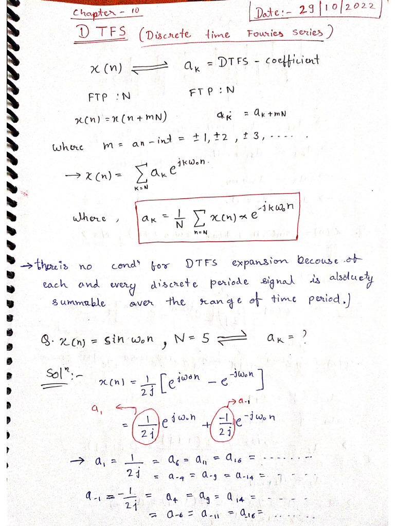 Signal and System Ch-10,11,12 DTFS, DTFT | PDF