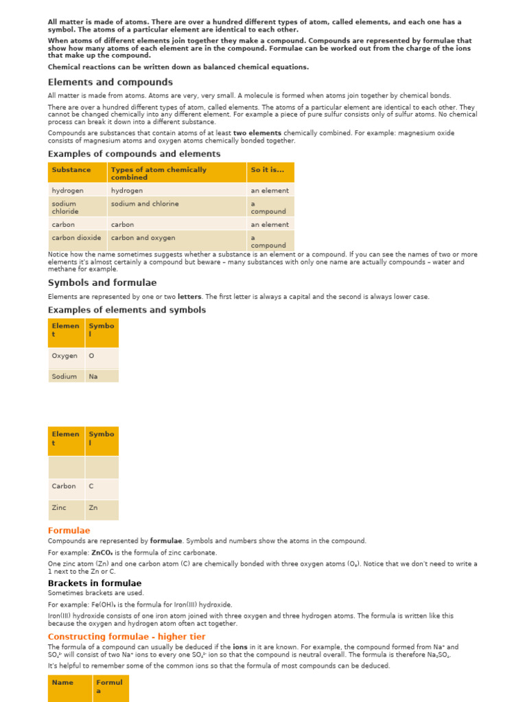 All Matter Is Made of Atoms | PDF | Chemical Compounds | Chemical Elements