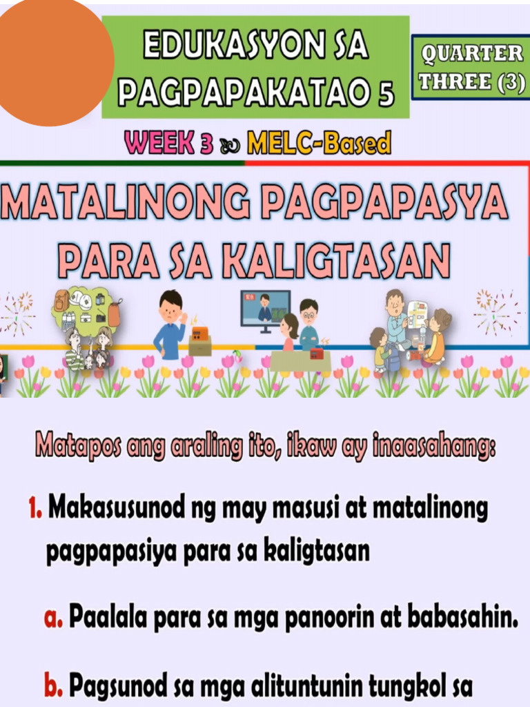 Esp 5 Week 3-4 | PDF