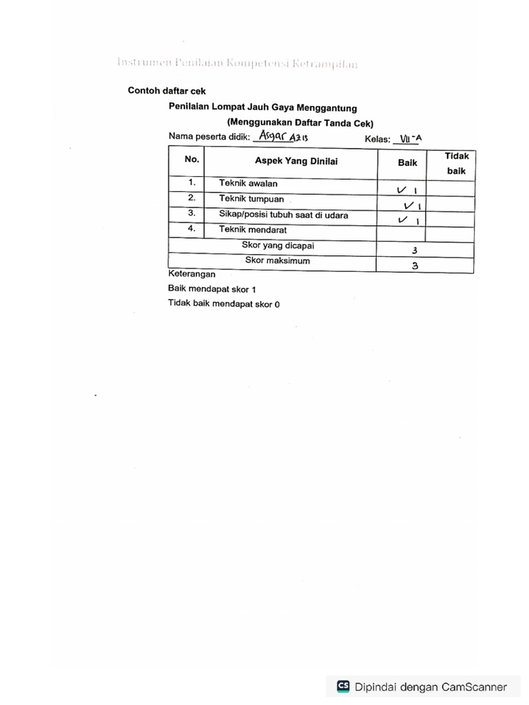 Contoh Instrumen Asessmen | PDF