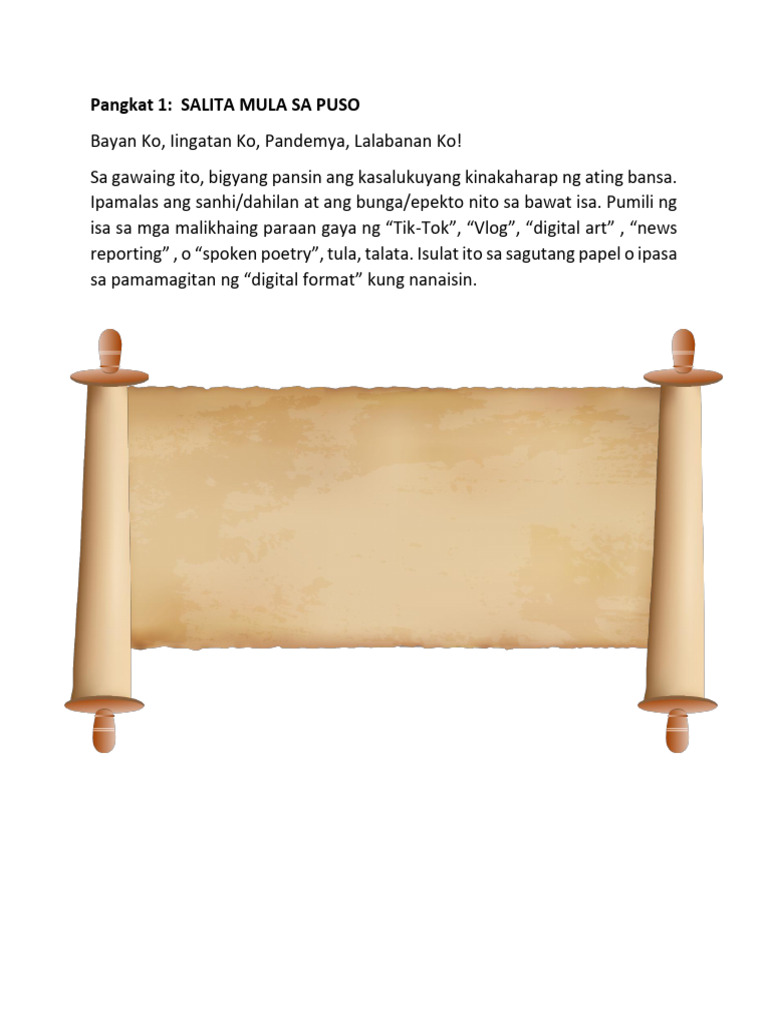 COT Unang Digmaan - Activities | PDF