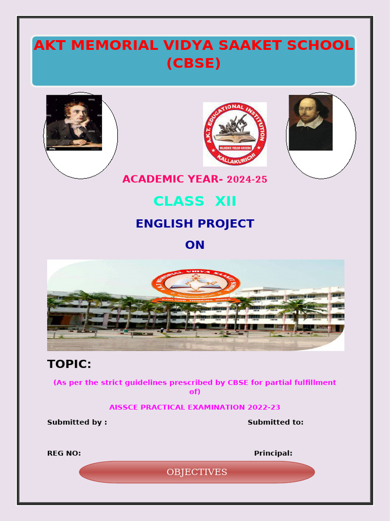 Grade 12 Eng Project Cover Pages | PDF