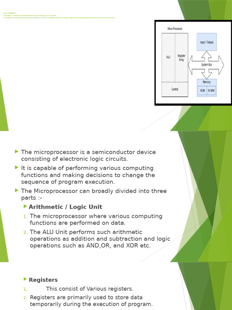 What is Microprocessor | PDF | Central Processing Unit | Input/Output