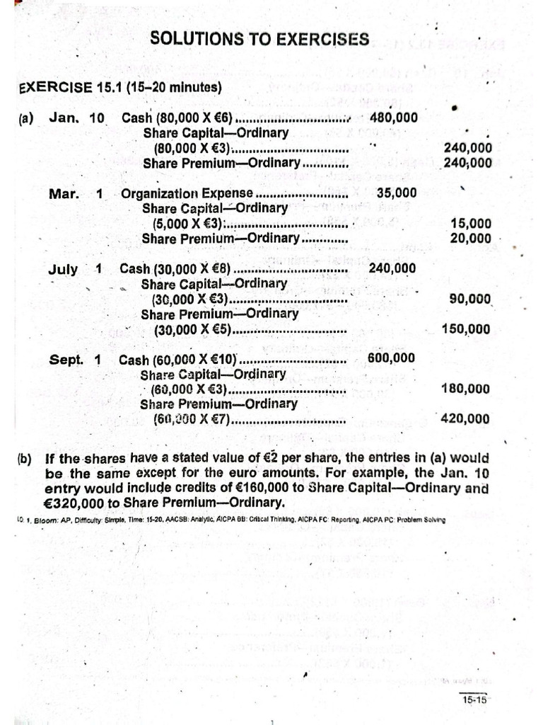 Equity Chapter 15 Solution | PDF