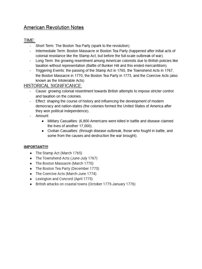 Ap World Revolution Recipe Project Notes | PDF