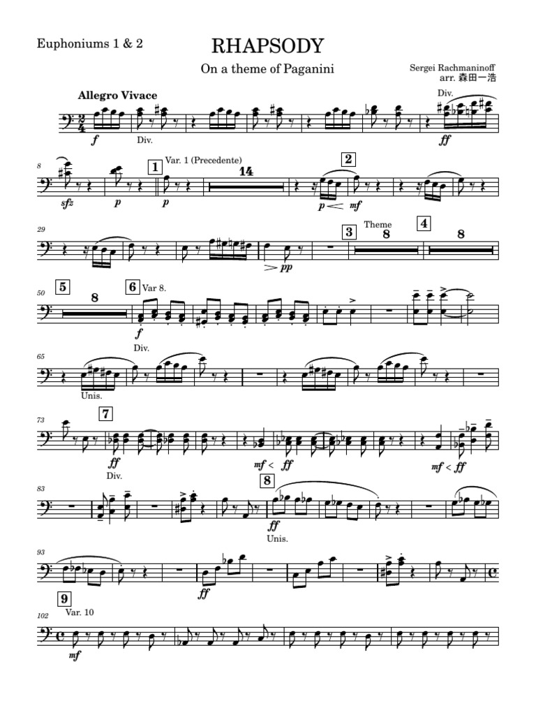 RHAPSODY (パガニーニ） | PDF | Poetics | Musical Forms