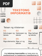 Mga Elemento NG Tekstong Impormatibo | PDF