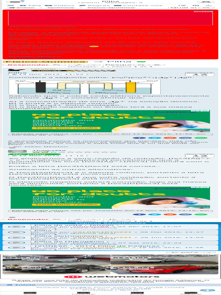 Pilha - Estude! Com Prof. Caju | PDF | Ciências Físicas | Eletricidade