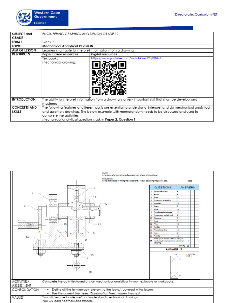 Mechanical Analytical EGD Grade 12 Revision | PDF