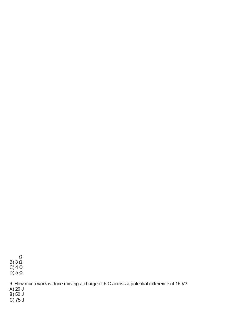 Current Electricity Exam (60mcq) | PDF | Electrical Resistance And ...
